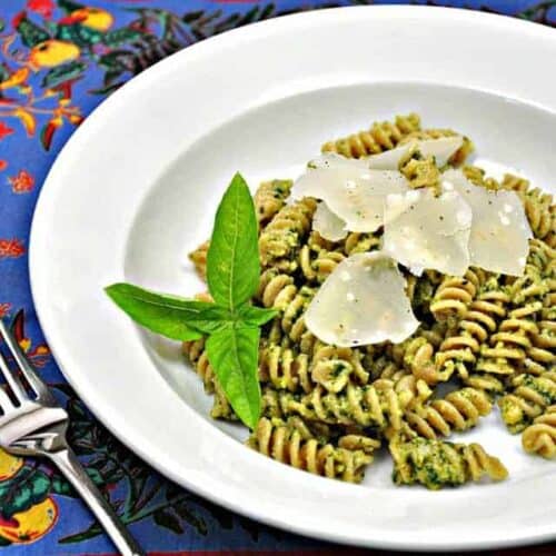 Fusilli with Deconstructed Pesto - Pinch and Swirl