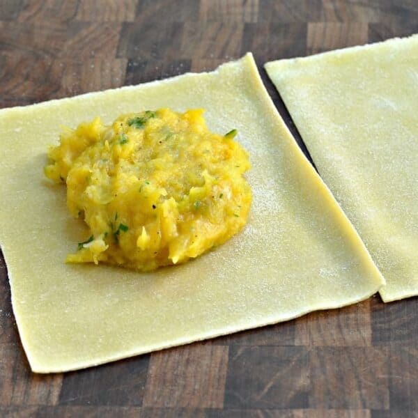 Giant Delicata Ravioli with Sage and Brown Butter - Pinch and Swirl