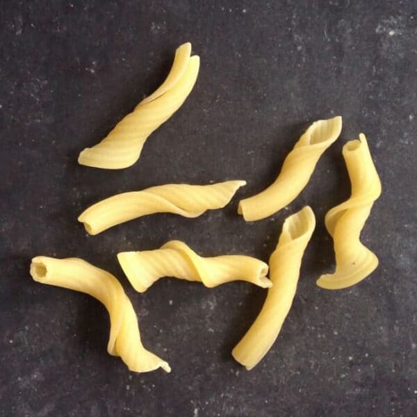 Torchiette Pasta with Eggs and Capers - Pinch and Swirl