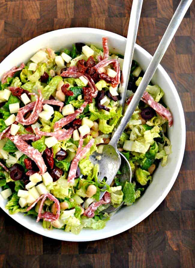 Easy Italian Chopped Salad - Pinch and Swirl