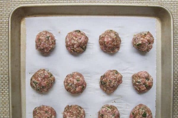 Asian Pork Meatball Lettuce Wraps - Pinch and Swirl