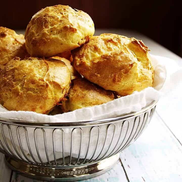 Easy Gruyère and Black Pepper Gougères - Pinch and Swirl