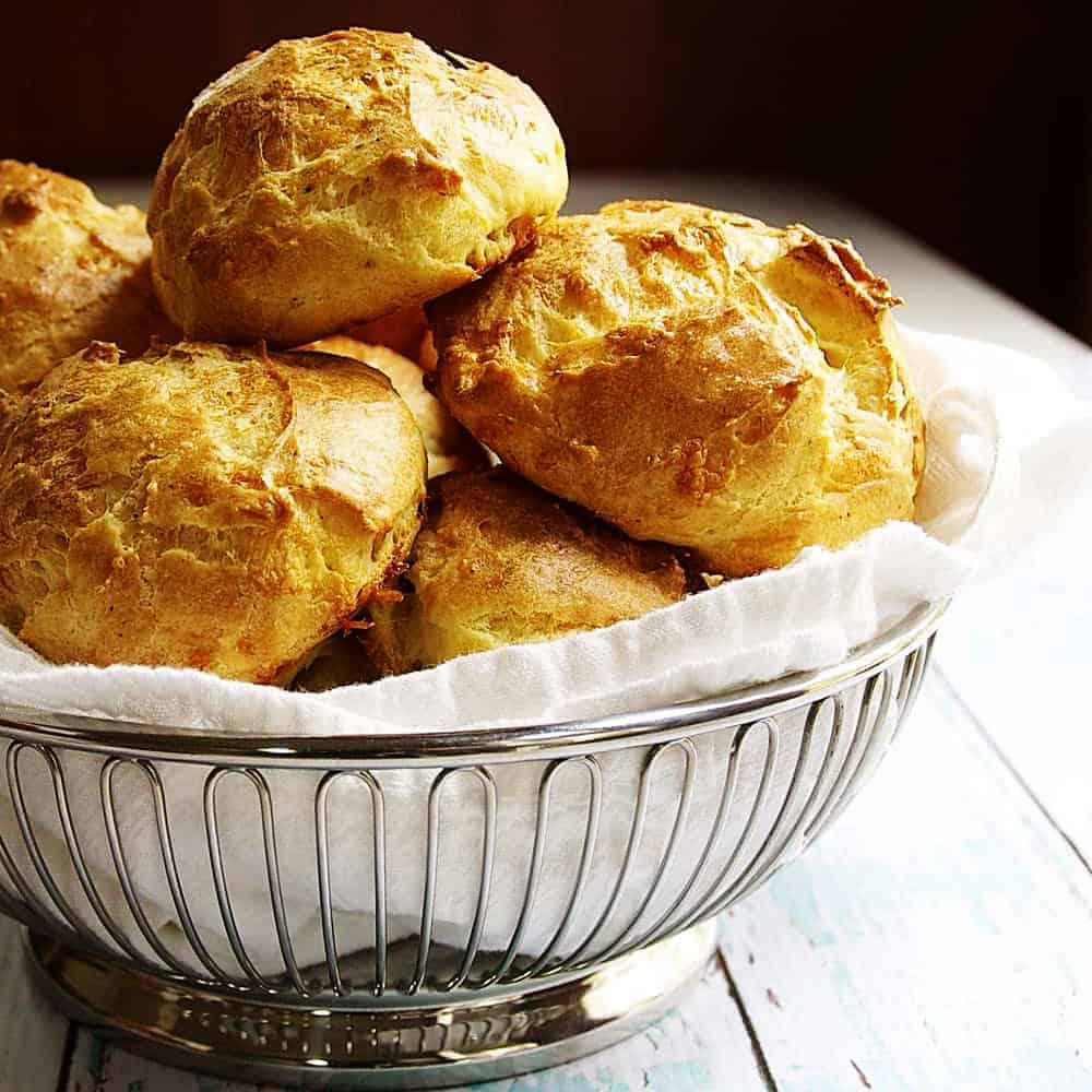 Easy Gruyère and Black Pepper Gougères - Pinch and Swirl