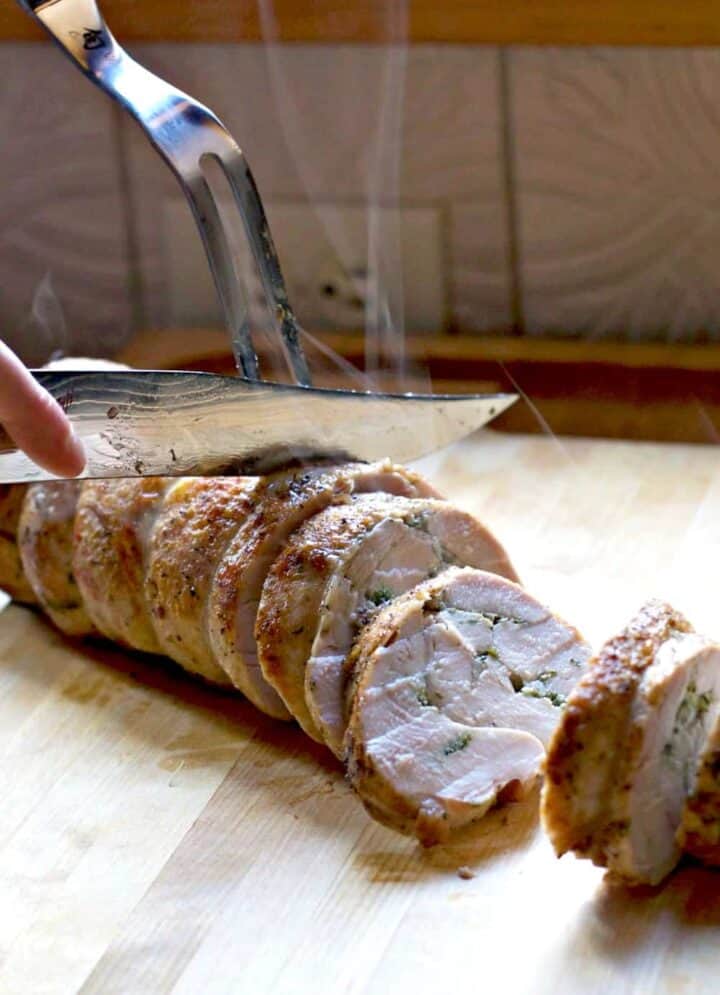 Turkey Roulade with Garlic and Herbs - Pinch and Swirl
