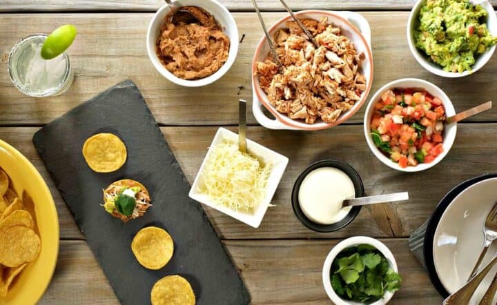 Mini Chicken Tostadas - Pinch and Swirl