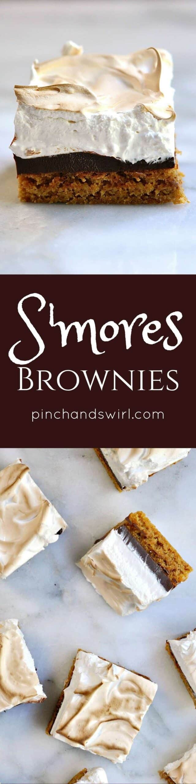 S'mores Brownies - Pinch and Swirl