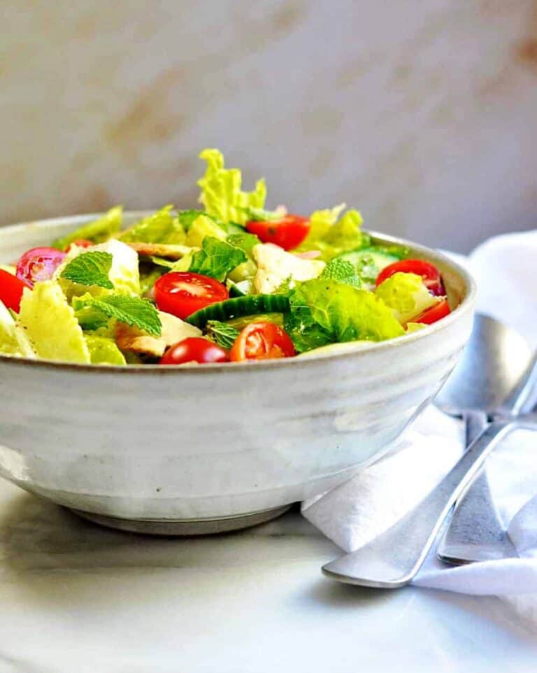 Easy Fattoush Salad Recipe - Pinch and Swirl