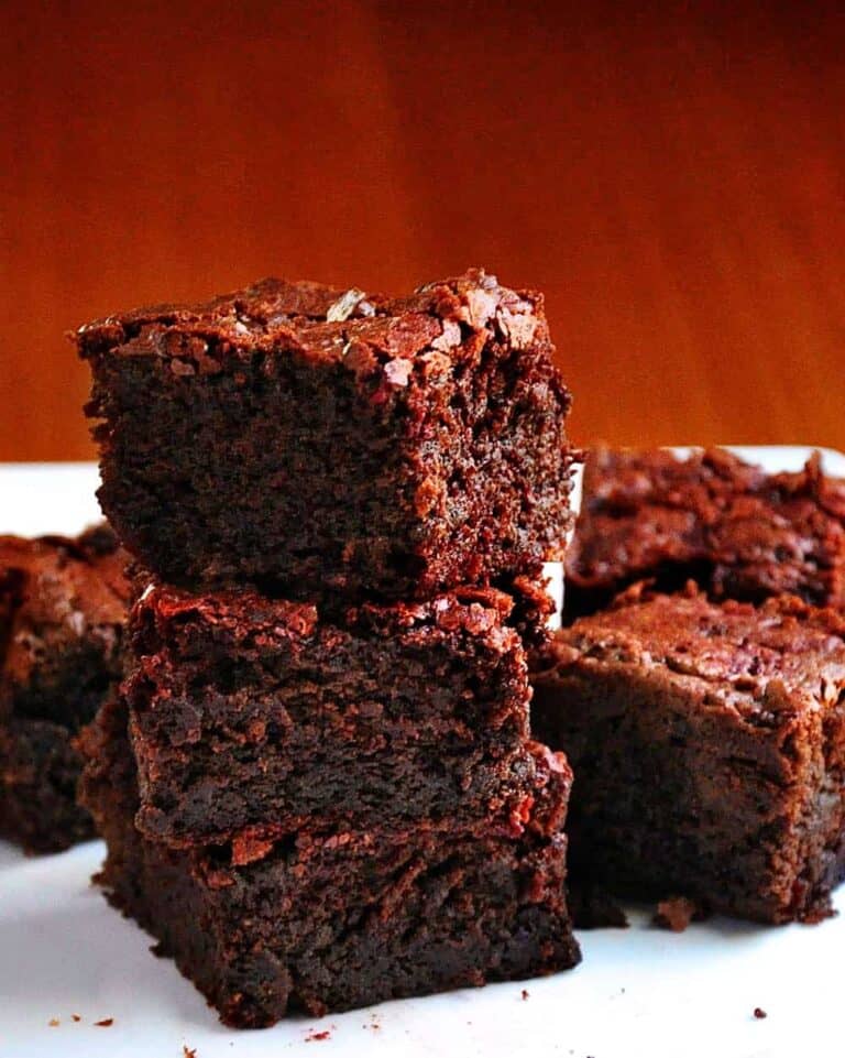 Dark Chocolate Beet Brownies - Pinch and Swirl
