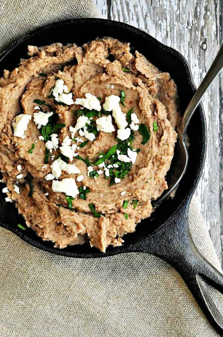 Easy Homemade Refried Beans - Pinch and Swirl
