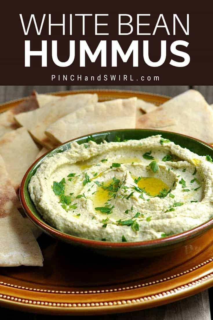White Bean Hummus (10 minutes!) - Pinch and Swirl