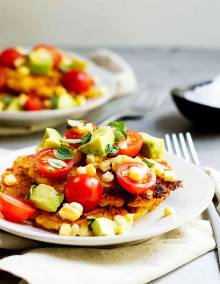 Easy Corn Cakes - Pinch and Swirl