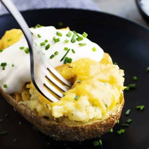 Overstuffed Twice Baked Potatoes - Pinch and Swirl