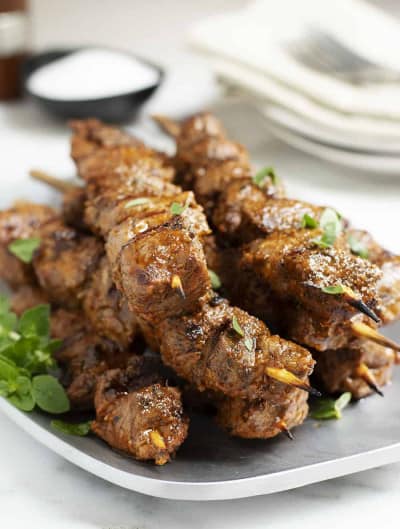 Grilled Lamb Kabobs with Smoky Spice Marinade - Pinch and Swirl