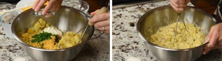 Twice Baked Mashed Potatoes - Pinch and Swirl