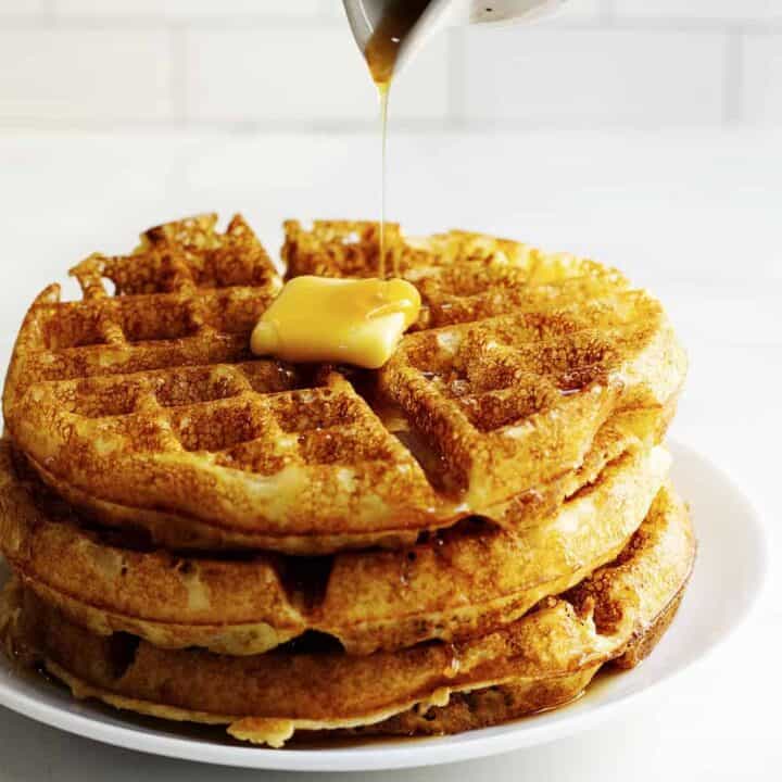 Classic Belgian Waffle Recipe (Make Ahead!) - Pinch and Swirl