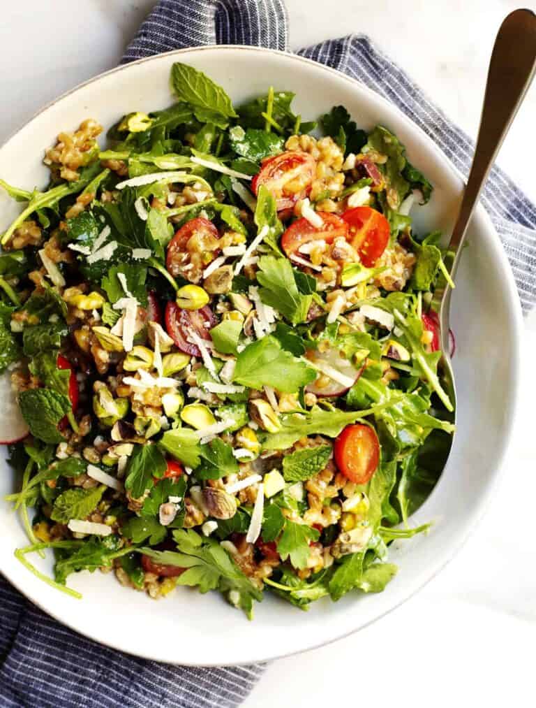 Charlie Bird Farro Salad - Pinch and Swirl