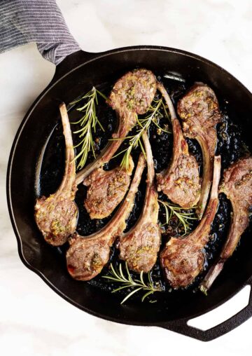 Pan-Fried Lamb Chops with Garlic and Rosemary - Pinch and Swirl