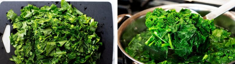 Rapini (Broccoli Rabe) with Raisins and Hazelnuts - Pinch and Swirl