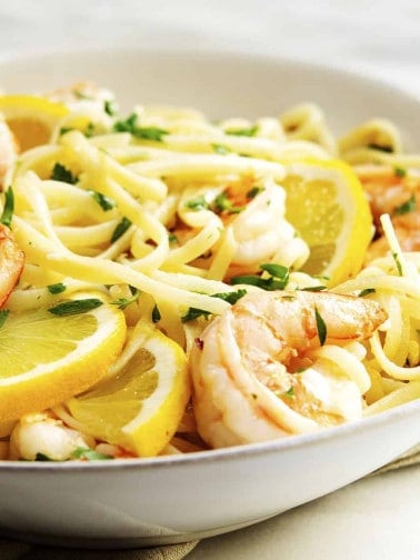 Creamy Garlic Shrimp Pasta - Pinch and Swirl