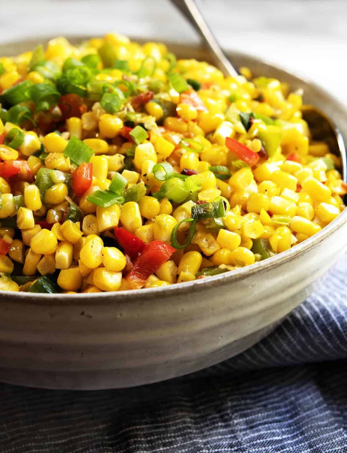 Easy Corn Maque Choux Recipe - Pinch and Swirl