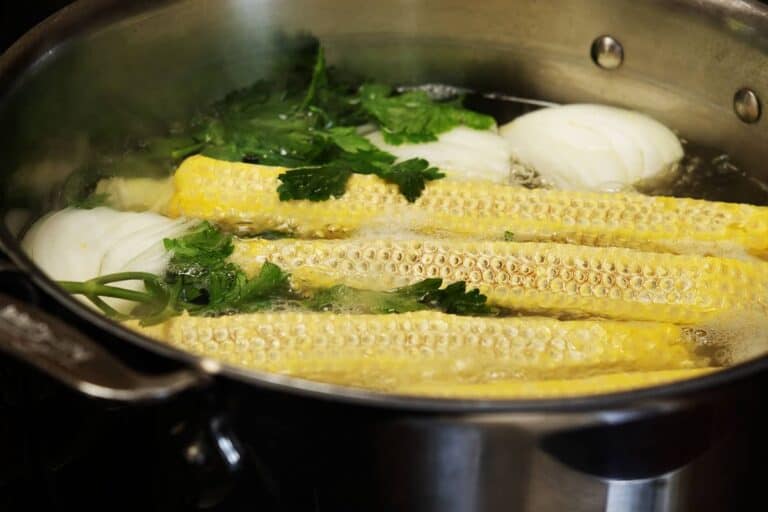 Easy Corn Stock Recipe (Corn Broth) - Pinch and Swirl