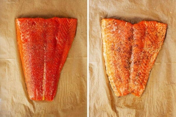 Slow Roasted Salmon with Lemony Butter Caper Sauce - Pinch and Swirl