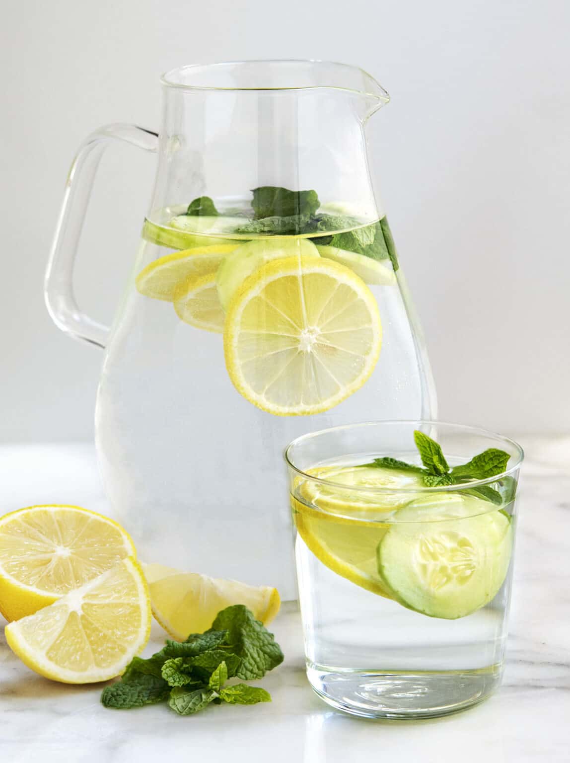 Cucumber Lemon Mint Water - Pinch and Swirl