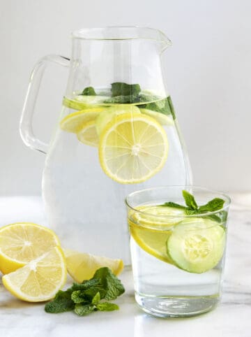 Cucumber Lemon Mint Water - Pinch and Swirl