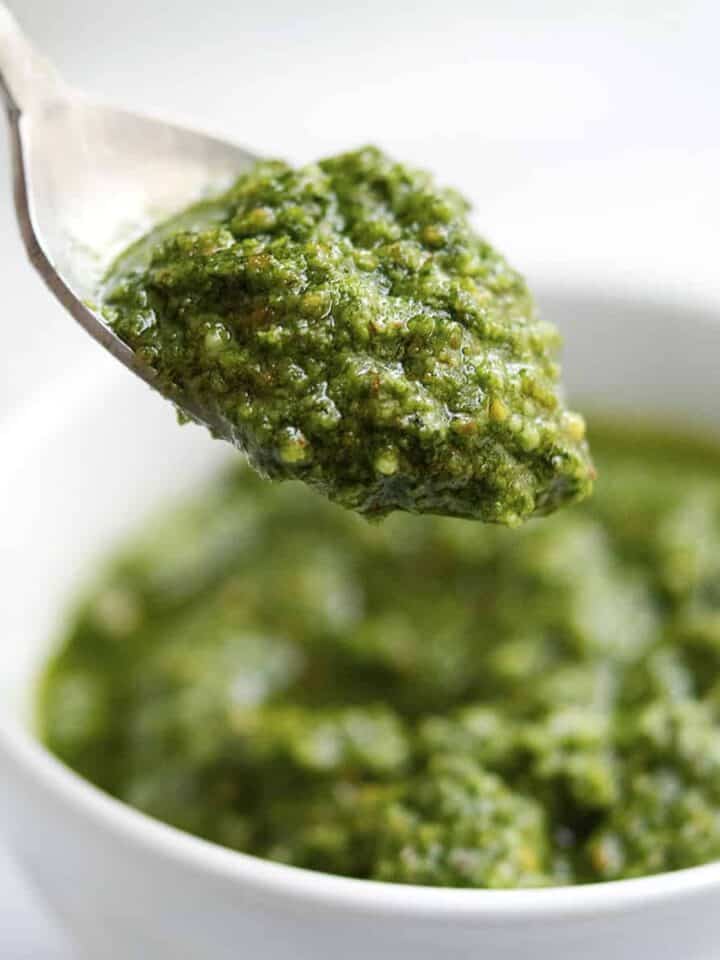 Creamy Pesto Sauce Recipe (10-minute) - Pinch and Swirl