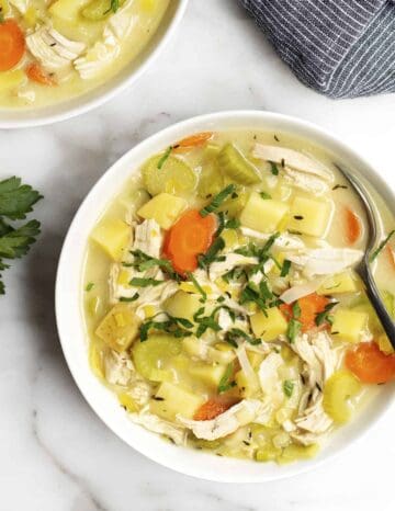 Chicken Potato Soup (Creamy and chunky!) - Pinch and Swirl
