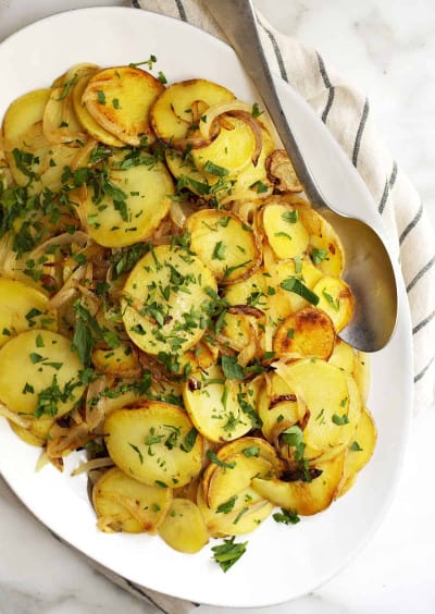 Lyonnaise Potatoes (French classic made easy!) - Pinch and Swirl