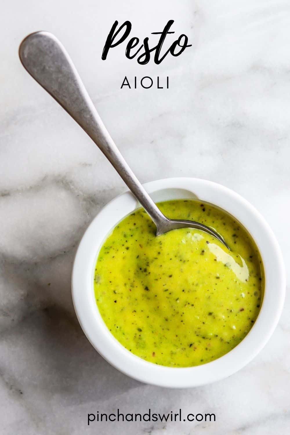 Easy Pesto Aioli (Made in minutes!) - Pinch and Swirl