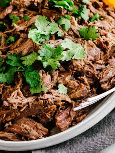Slow Cooker Beef Carnitas (Just 10 minutes of prep!) - Pinch and Swirl