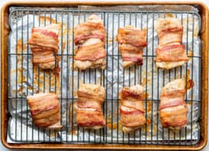 Bacon Wrapped Chicken Thighs (Quick and easy!) - Pinch and Swirl