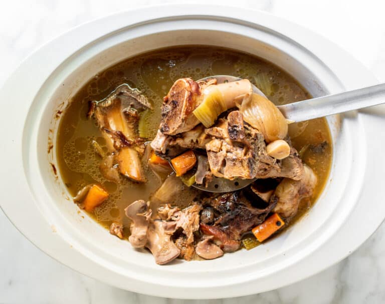 Pork Bone Broth (Made in Your Slow Cooker!) - Pinch and Swirl