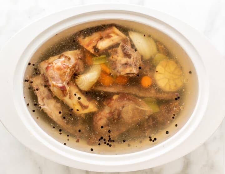 Pork Bone Broth (Made in Your Slow Cooker!) - Pinch and Swirl
