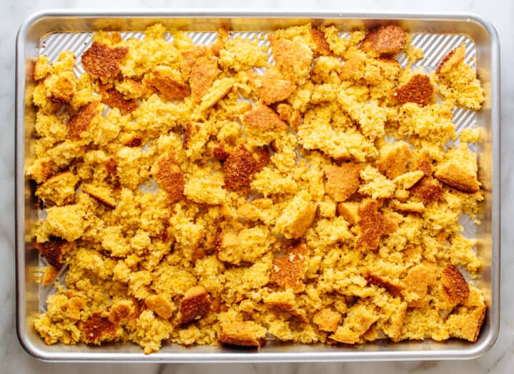 Cornbread Dressing (with Skillet Cornbread) - Pinch and Swirl
