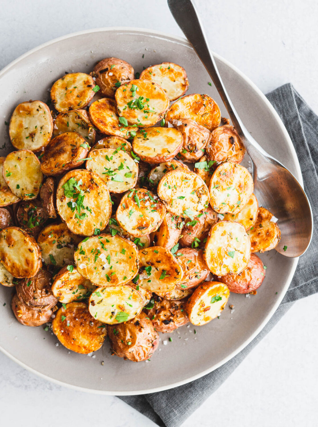 Roasted Baby Potatoes (10 minutes of prep!) - Pinch and Swirl