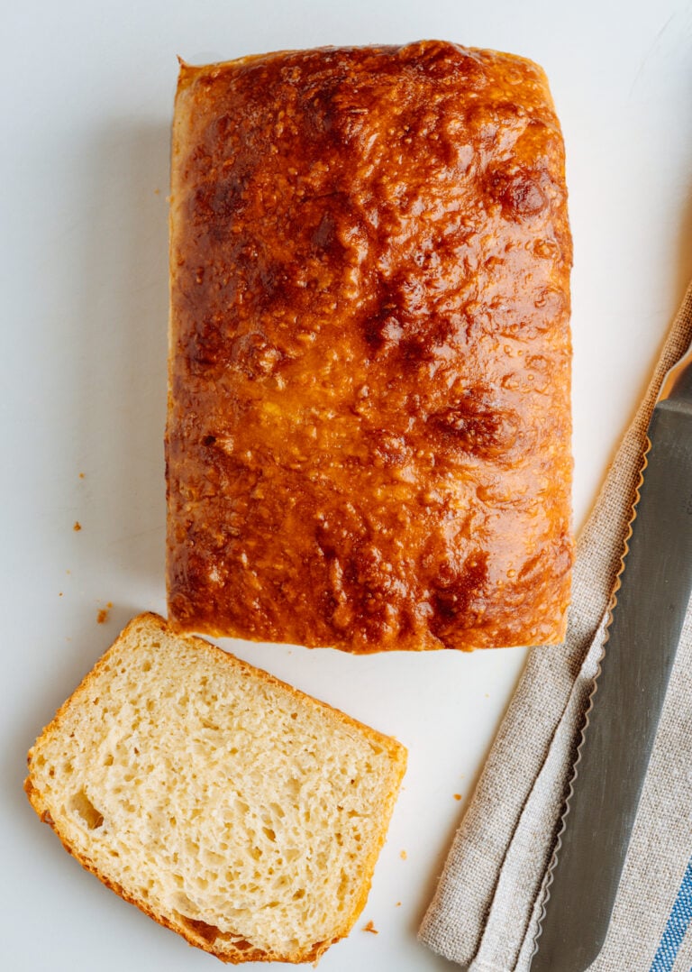 Easy Brioche Bread Recipe (No knead!) - Pinch and Swirl