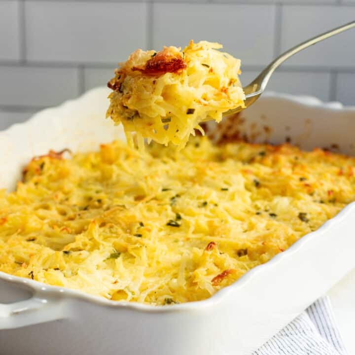 Cheesy Potatoes (No Canned Soup) - Pinch and Swirl