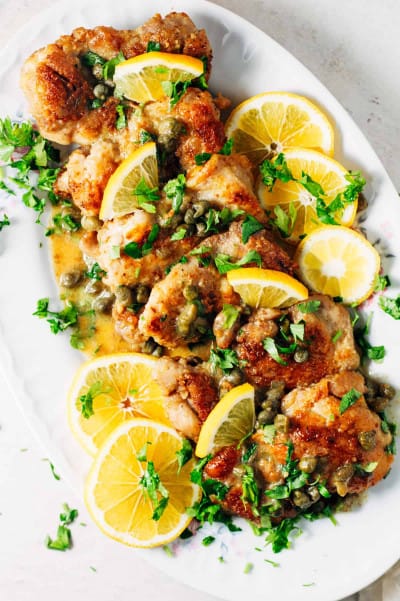 Chicken Thigh Piccata (Quick and Easy) - Pinch and Swirl