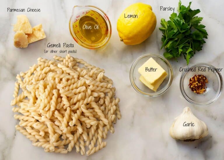Gemelli Pasta with Lemon and Garlic - Pinch and Swirl