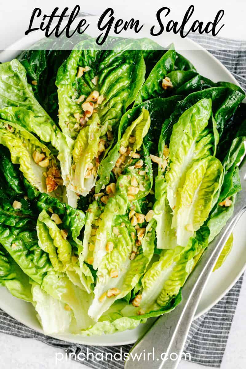 Little Gem Salad (10 Minute Recipe!) - Pinch and Swirl