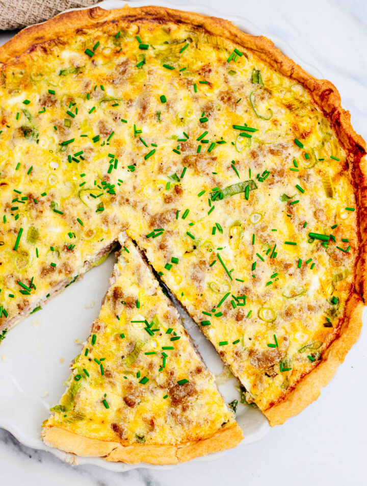 Sausage Quiche - Pinch and Swirl
