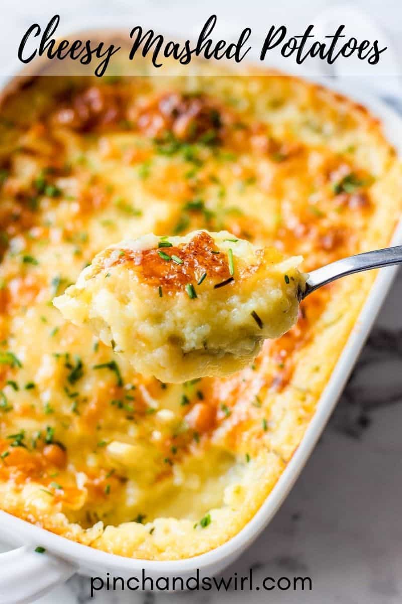 Cheesy Mashed Potatoes - Pinch and Swirl