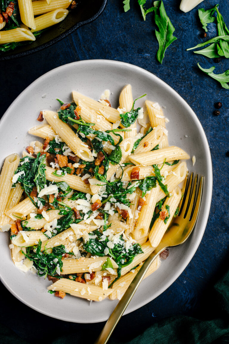 Pancetta Pasta (20 minute recipe!) - Pinch and Swirl