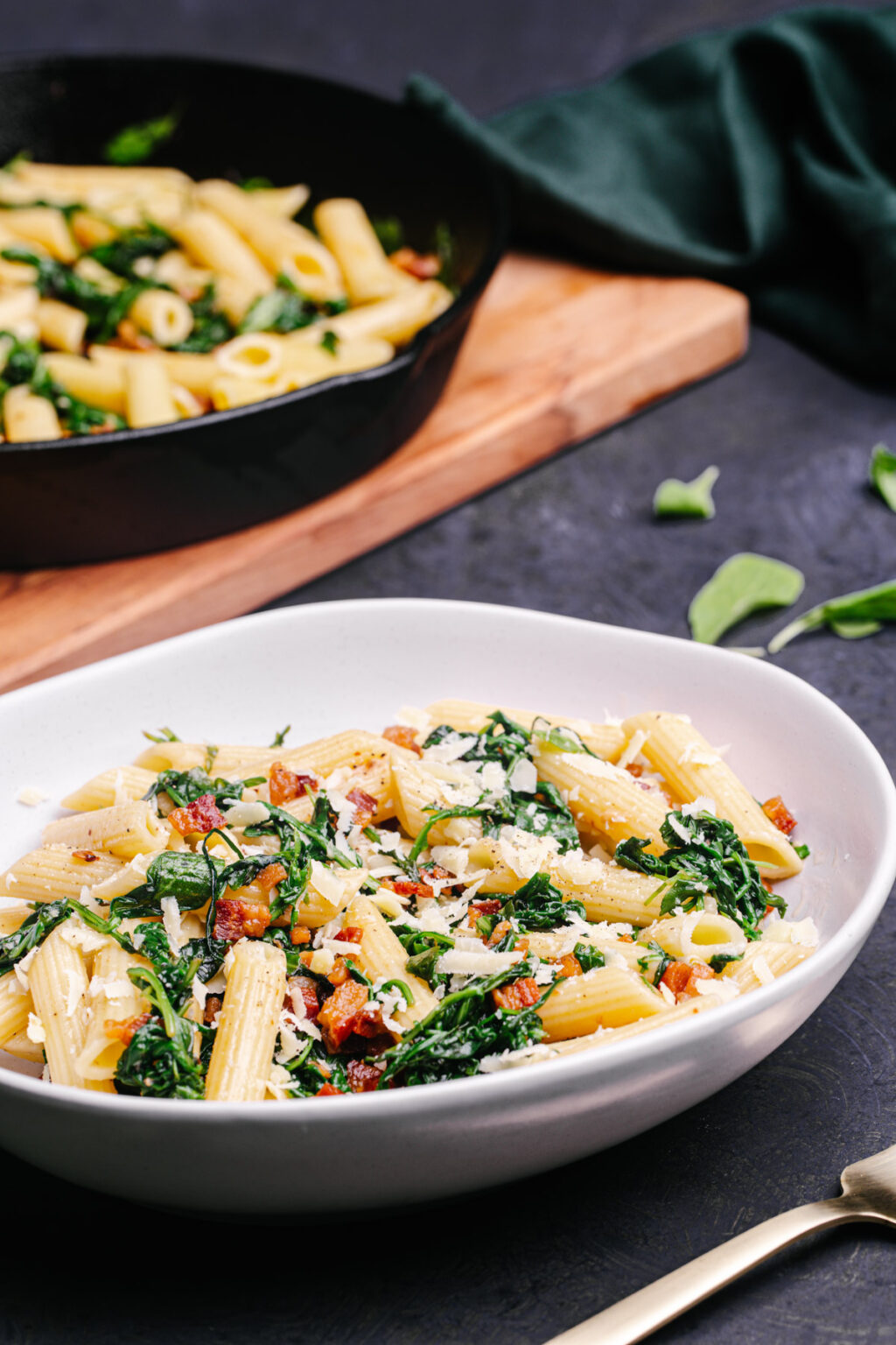 Pancetta Pasta (20 minute recipe!) - Pinch and Swirl