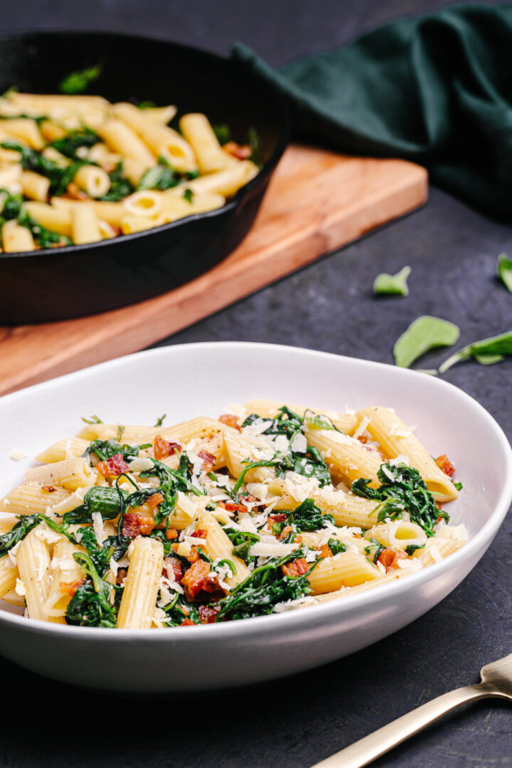 Pancetta Pasta (20 minute recipe!) - Pinch and Swirl