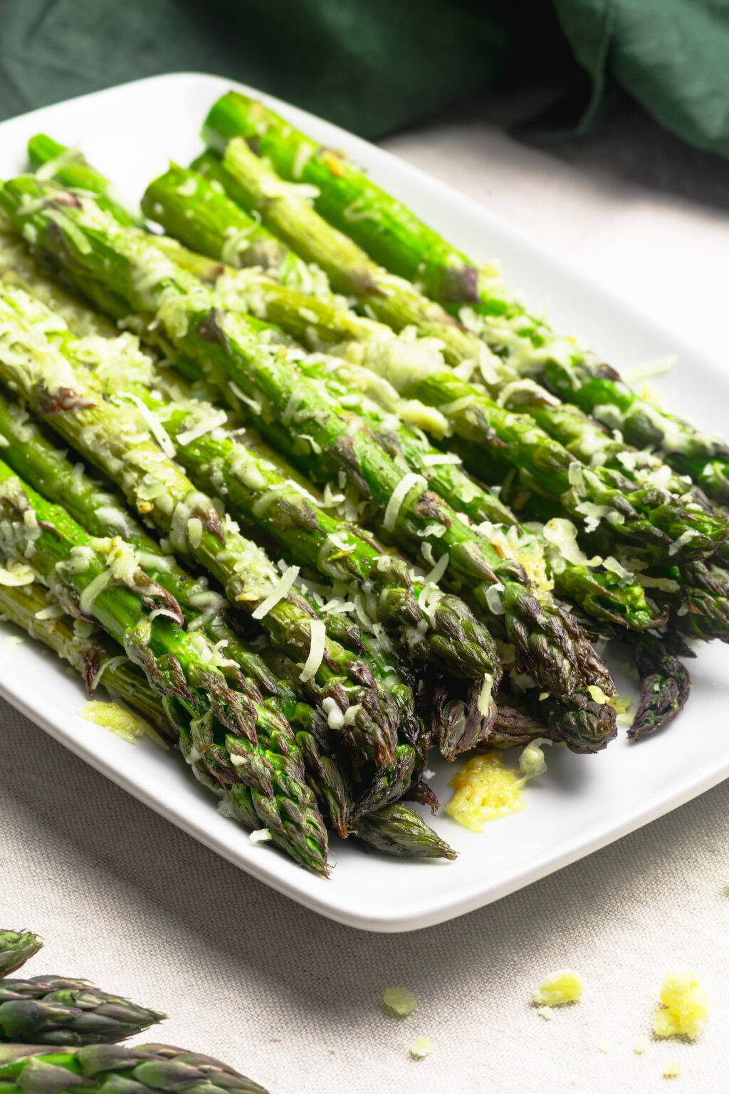 Garlic Parmesan Asparagus - Pinch and Swirl