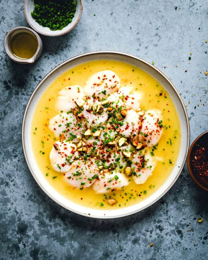 Scallop Crudo (15 Minute Recipe) - Pinch and Swirl